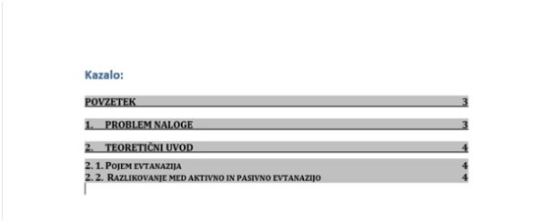 Računalniške osnove: Kako izdelamo kazalo v Wordu? - Slovenec